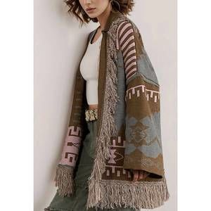 POL | Sweaters | New Pol Tribal Fringe Cardigan In Multi | Poshmark